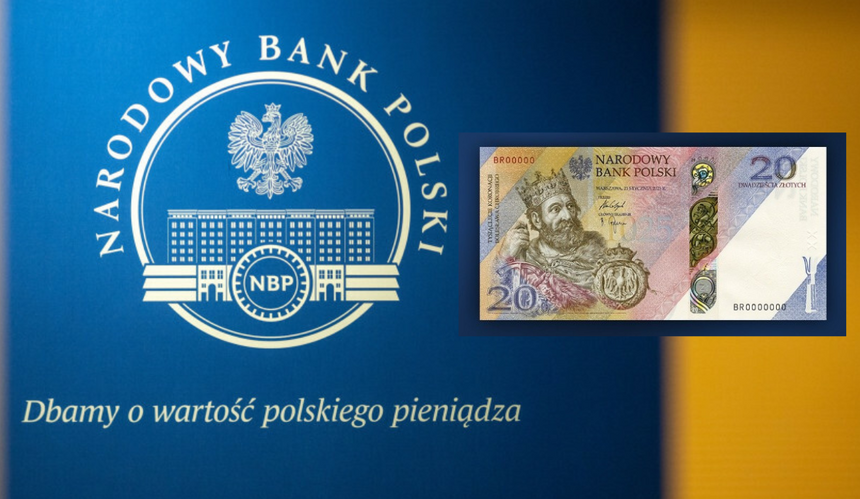 Od jutra nowy banknot o nominale 20 zł. Narodowy Bank Polski pokazał ...