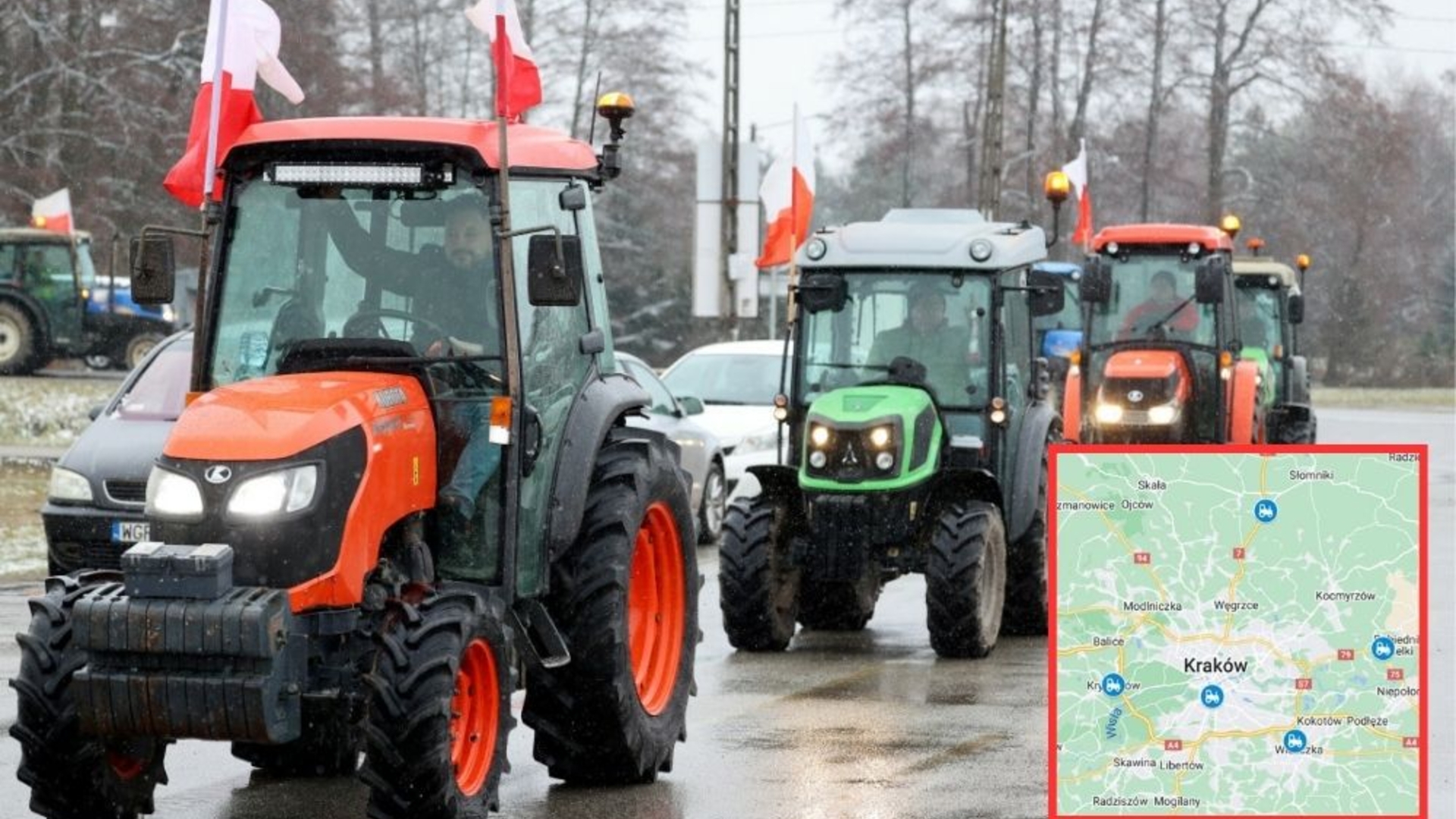 Strajk rolników w Krakowie i Małopolsce. W tych rejonach już są ...