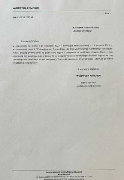 "Wasza Ekscelencjo Księże Arcybiskupie". Tak wicewojewoda pisał ...