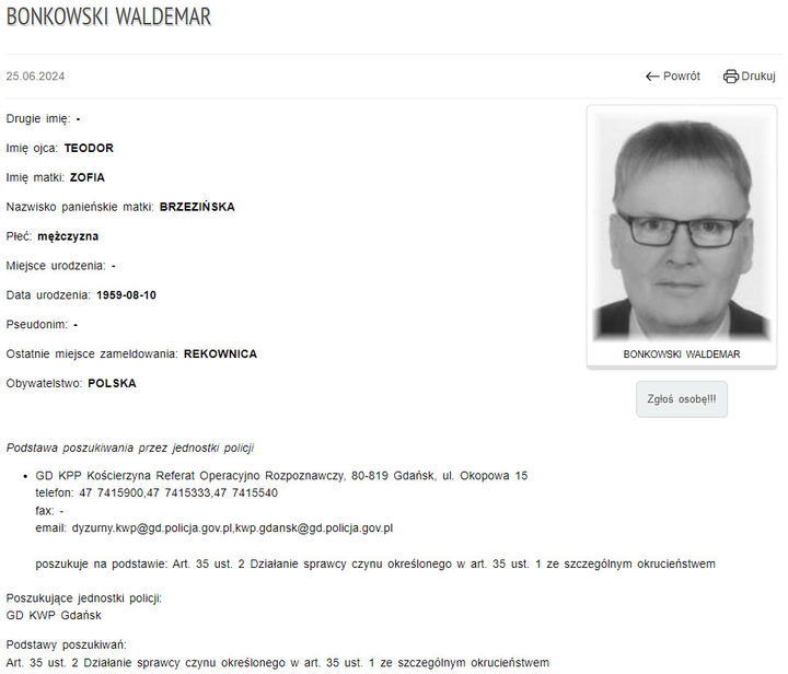 Były senator PiS Waldemar Bonkowski ścigany listem gończym - Wiadomości ...