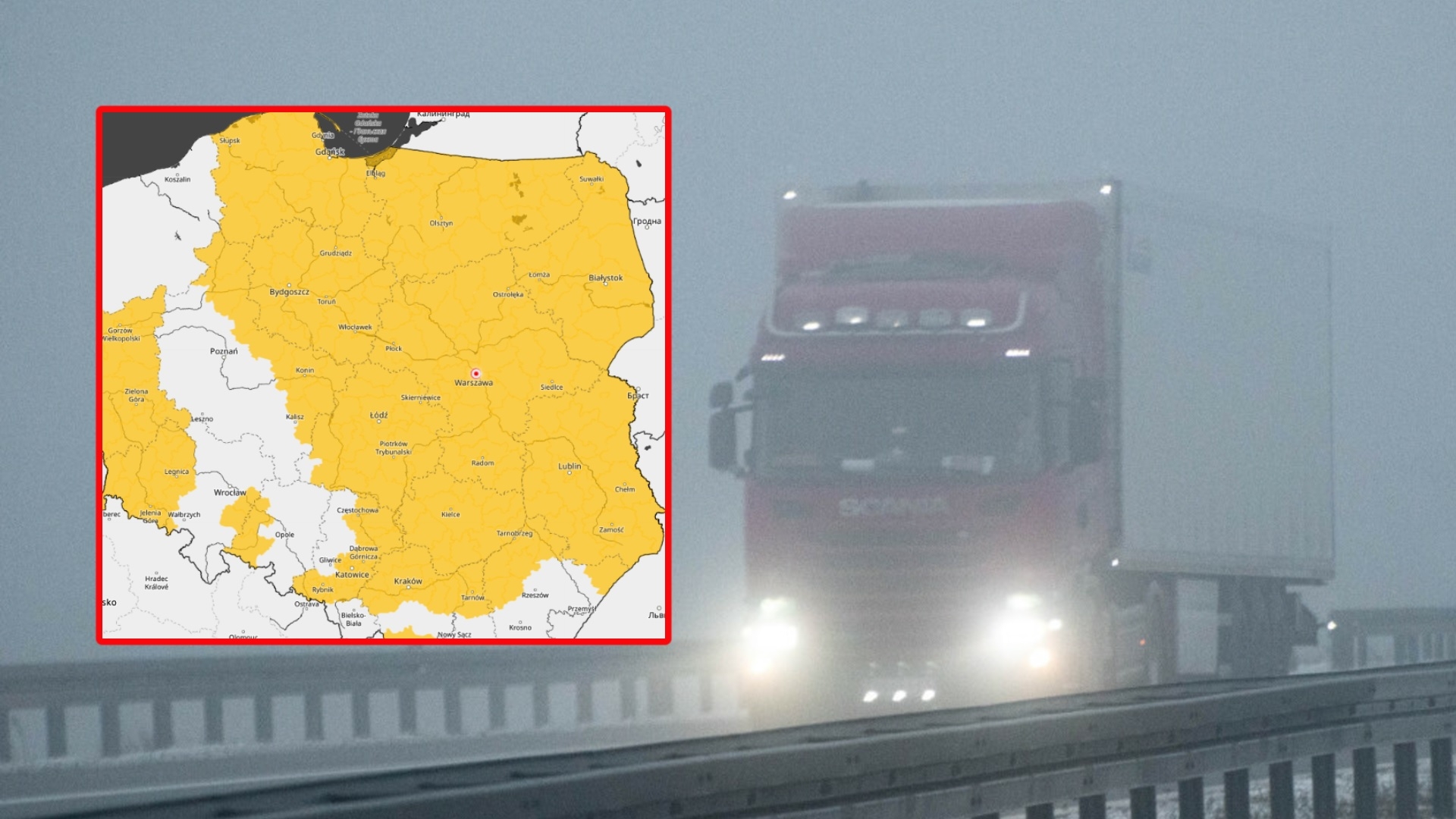 Niemal cała mapa zapaliła się na żółto. Ostrzeżenia dla 15 województw ...