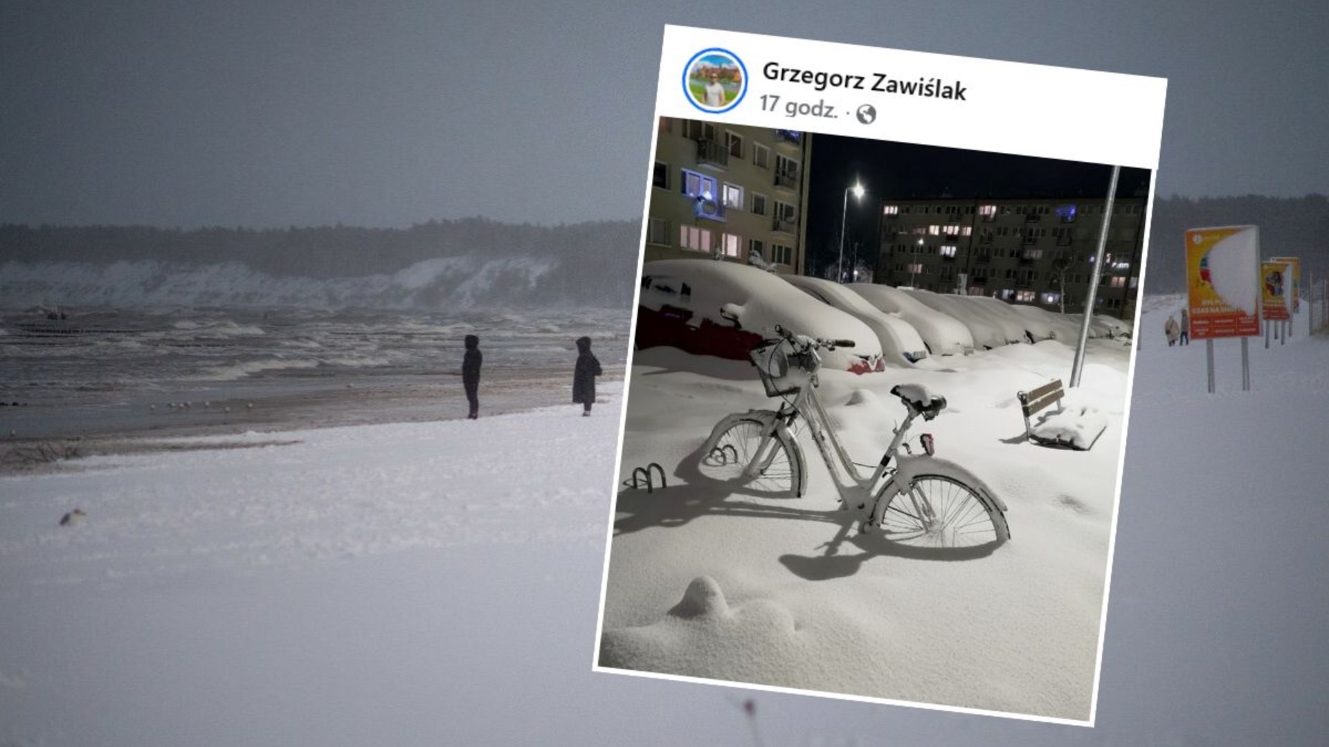 Polak pokazał zimę nad Bałtykiem. Pierwsze takie zjawisko od lat ...