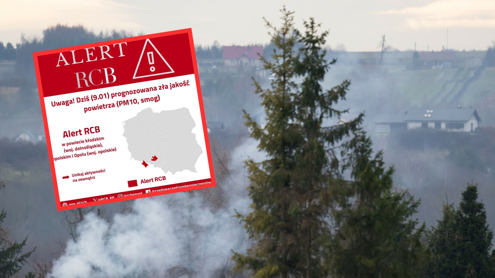 RCB wydaje alerty, dwa regiony zagrożone. "Unikaj aktywności na ...