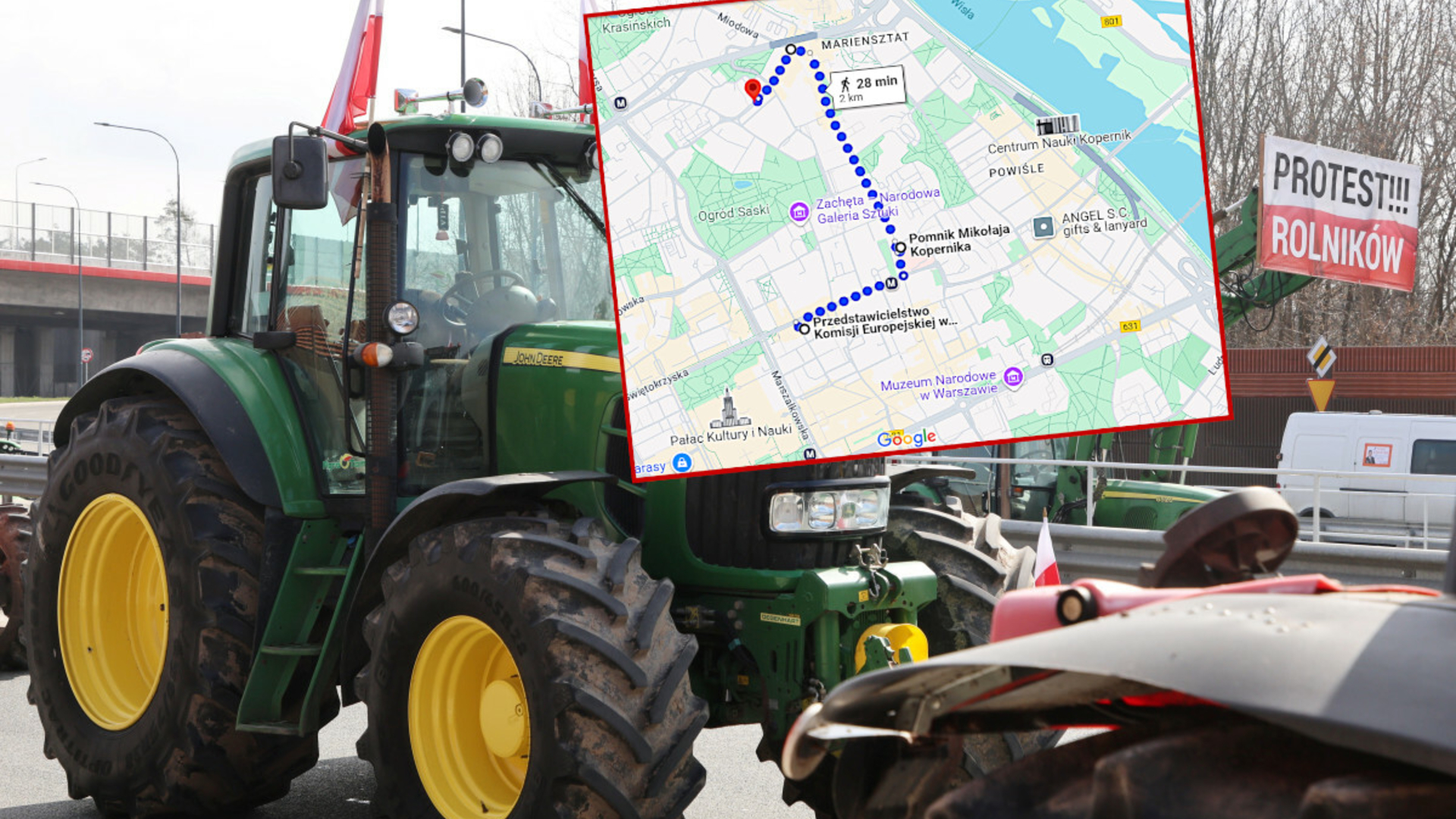 Protest rolników w Warszawie 3 stycznia. Trasa i mapa, utrudnienia ...