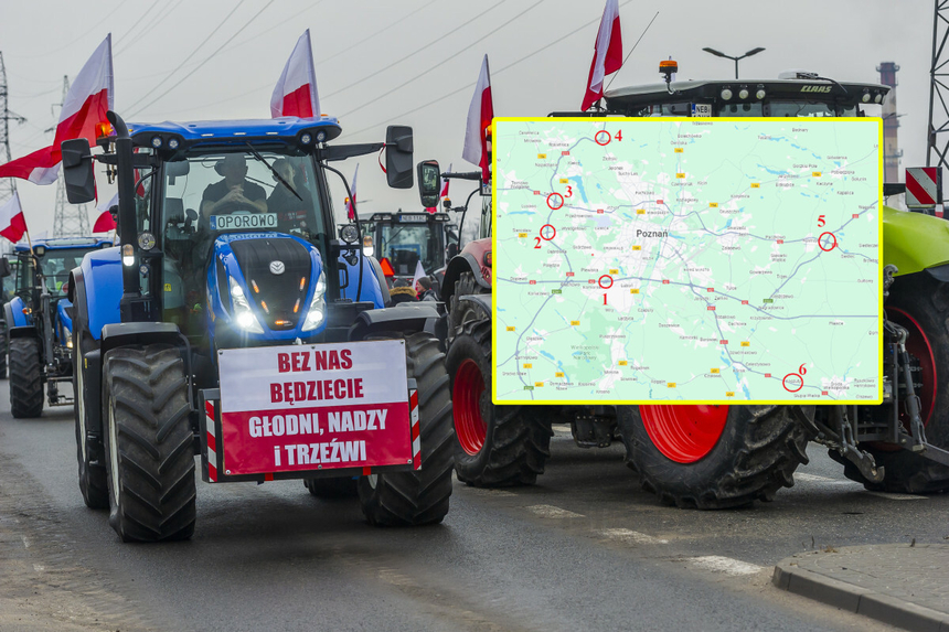 Gigantyczny protest rolników w Poznaniu i okolicach. Jest apel policji ...