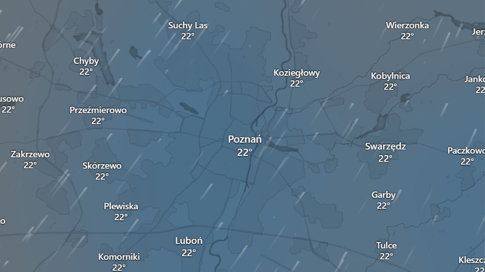 Radar pogodowy: Poznań. Mapa burz i opadów na żywo - Wiadomości Radio ZET