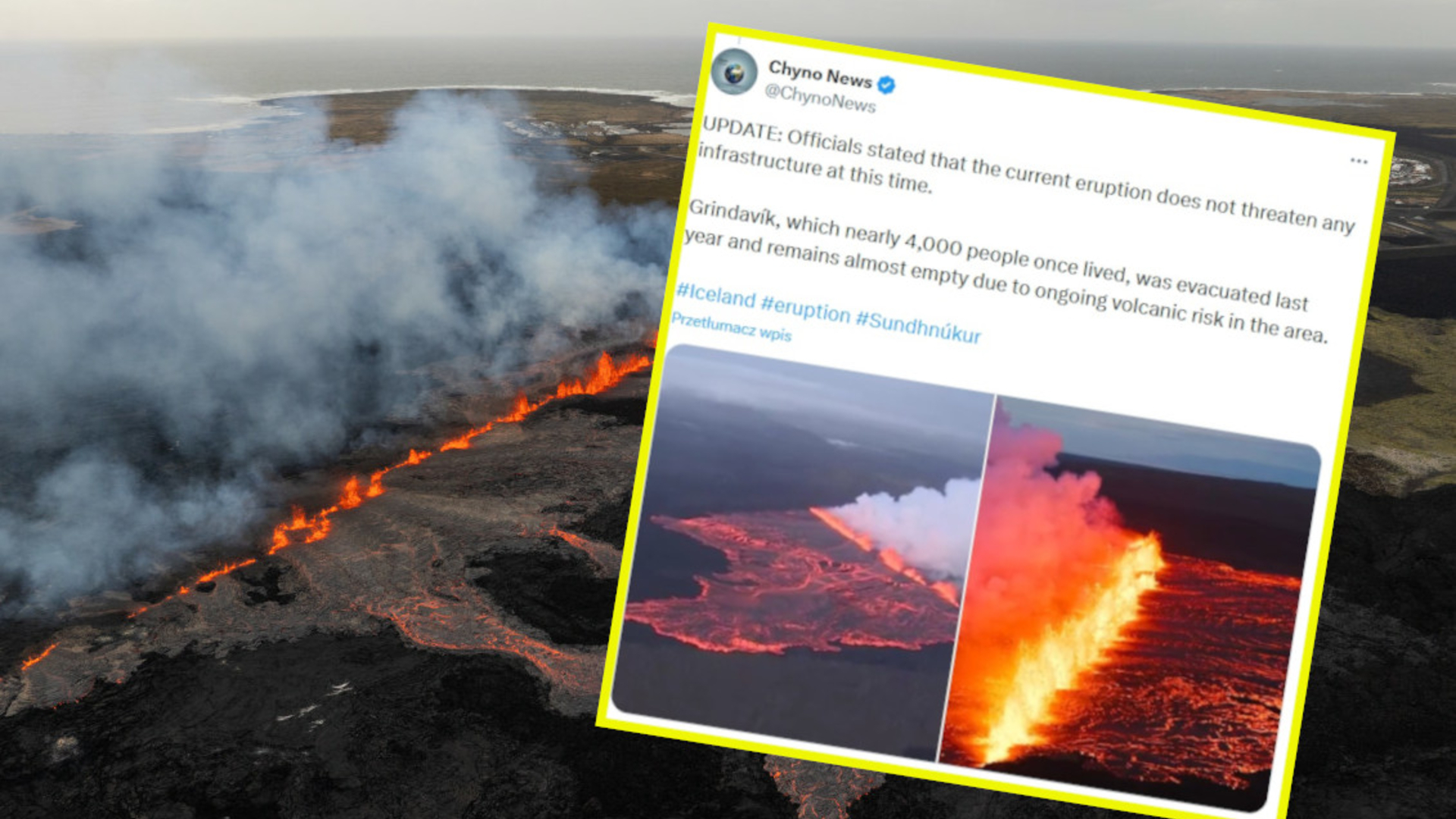 Erupcja wulkanu na Islandii. Służby reagują, turyści popularnego ...