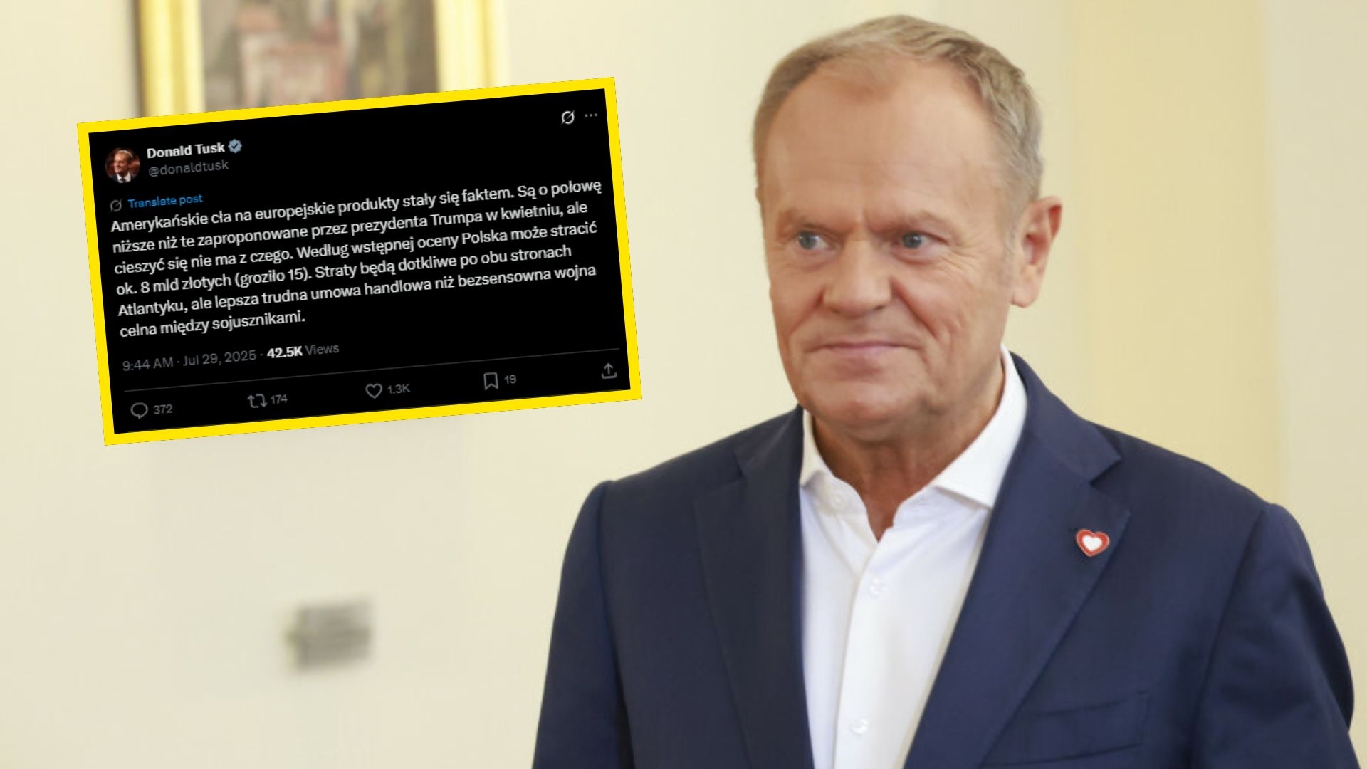 Tusk reaguje na amerykańskie cła. "Nie ma się z czego cieszyć" - Wiadomości Radio ZET