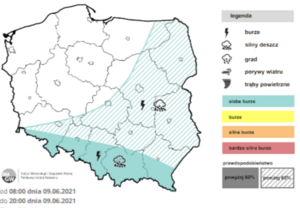 Gdzie jest burza 9 czerwca? Ostrzeżenia IMGW. Mapa i radar burz online ...